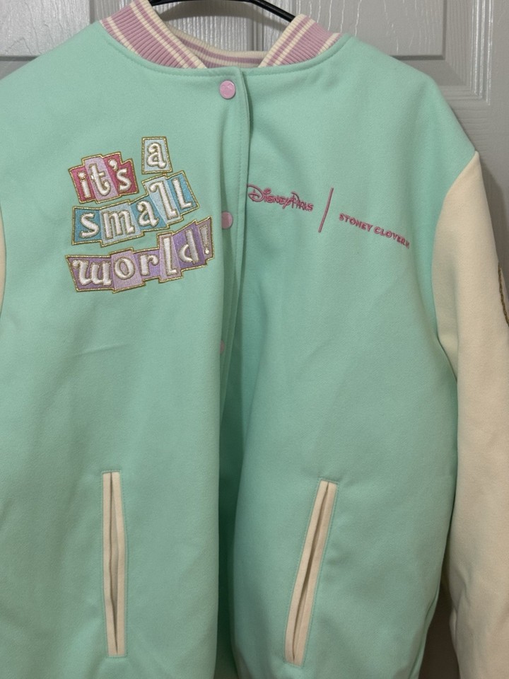 Disney Stoney Clover Lane SCL Varsity Jacket It’s A Small World Adult ...