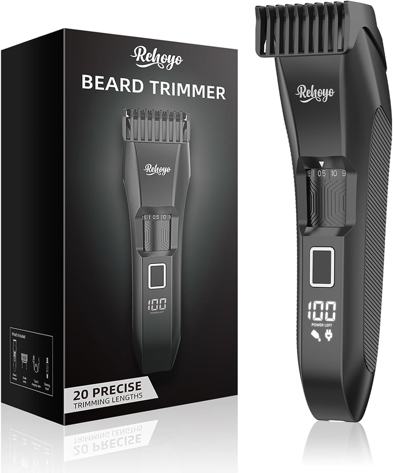 Beard Trimmer for Men Adjustable: Professional Cordless Trimmer with 20 ...