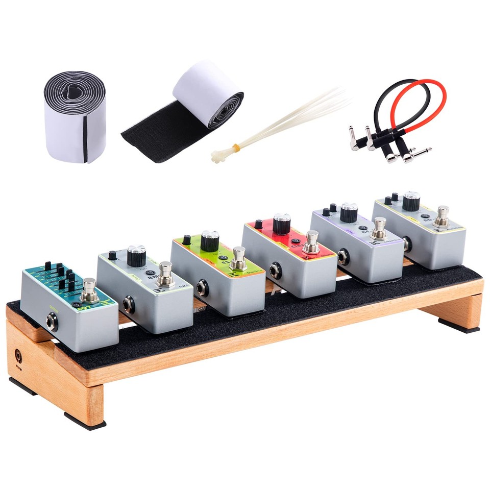 Mini Wooden Guitar Pedalboard Compact Desktop Pedal Board with Mount ...