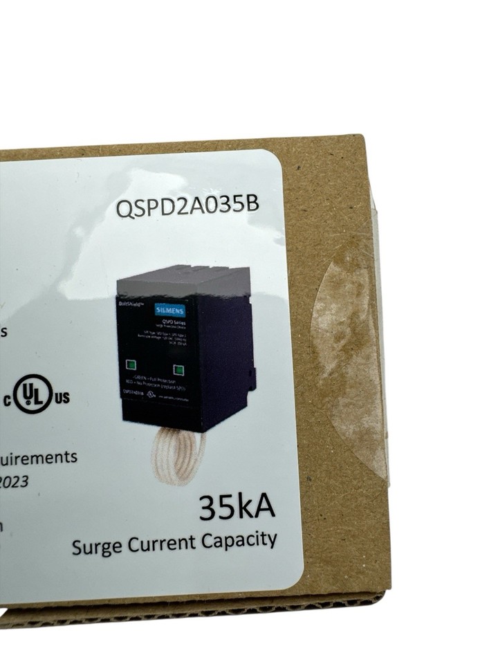 Siemens Boltshield 2-Pole Whole Home Surge Protector QSPD2A035B New | eBay