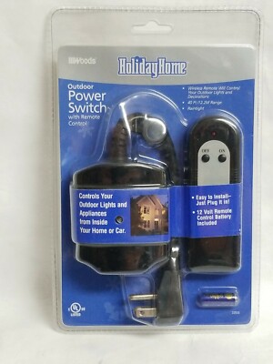 Outdoor Power Switch with Remote Control 22555 by Woods NEW IN STOCK | eBay