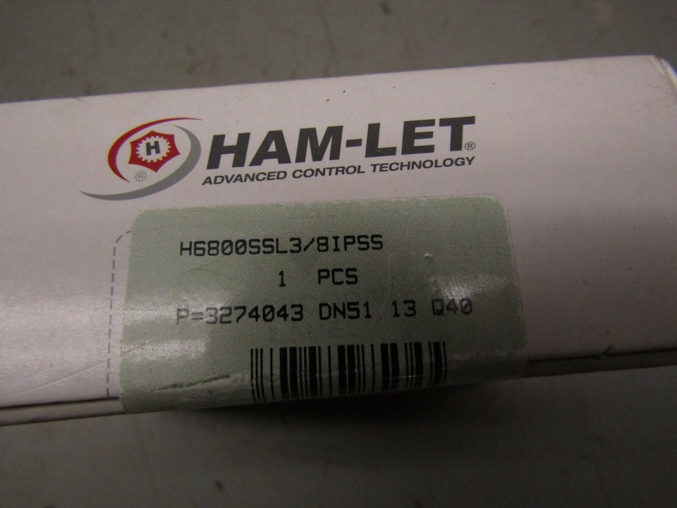 Ham-Let H6800SSL3/8IPSS Valve | eBay