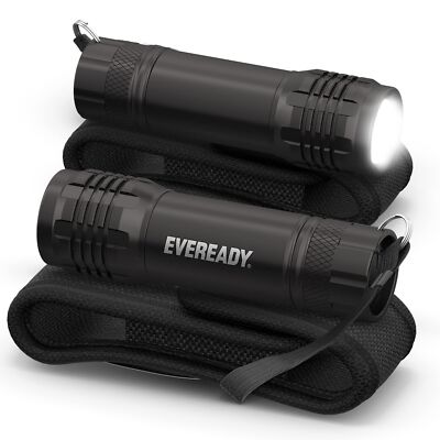 Eveready LED Tactical Flashlights S300 with Holsters (2-Pack), Rugged ...