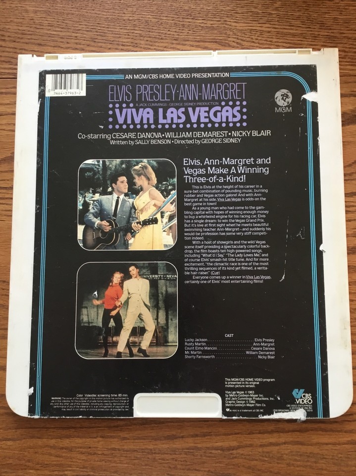 RCA CED Videodisc “Viva Las Vegas” starring Elvis Presley-untested | eBay