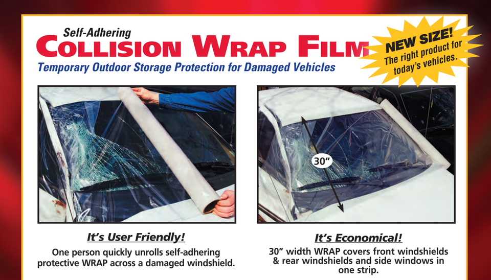 RBL Continuous Roll Self-Adhering Collision Wrap - 30" x 100' x 3mil ...
