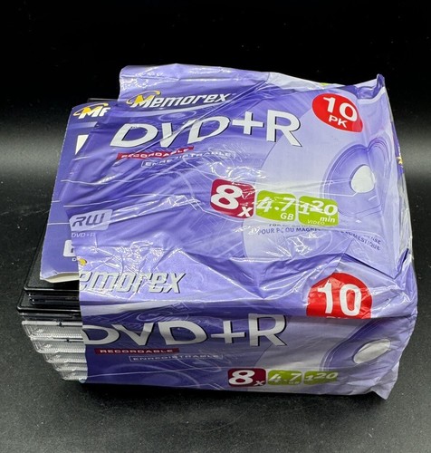 Memorex DVD+R pack Of 4.7 GB/120 Minutes/8x recordable NEW Open Box ...