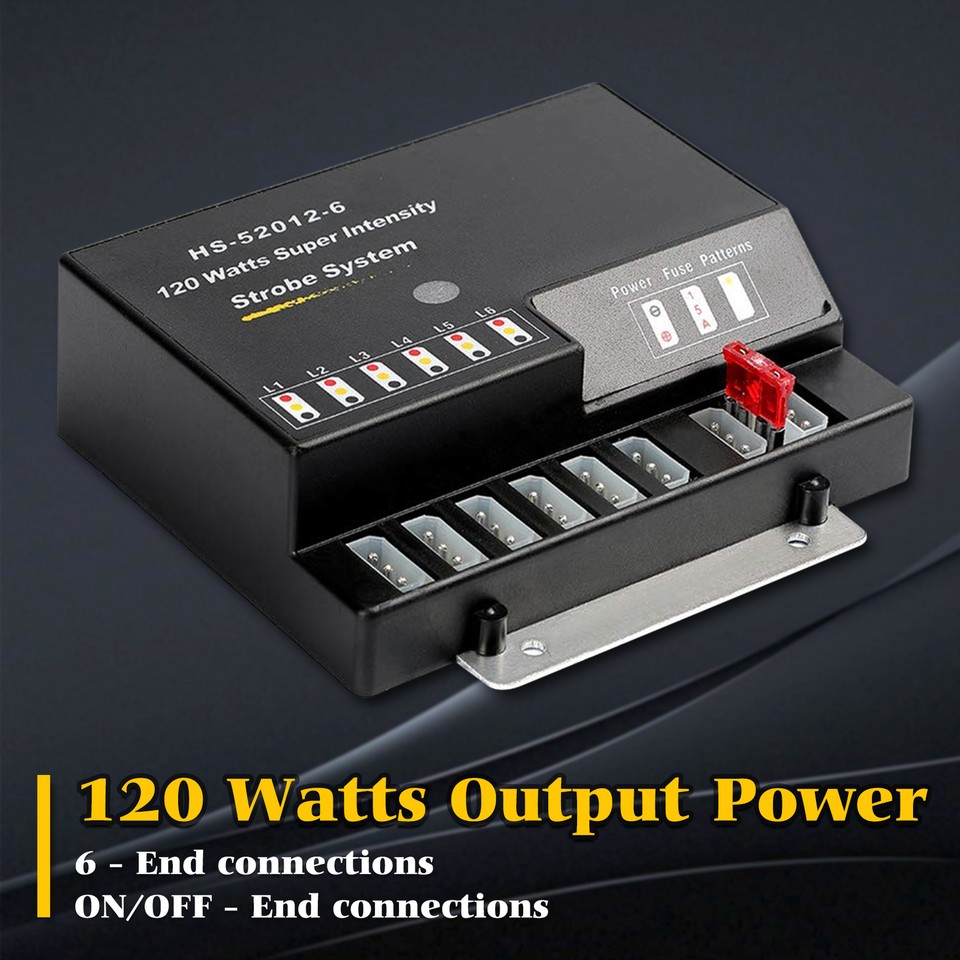 6 Pack LED White Strobe Lights Kit Emergency Warning Hazard Hideaway ...