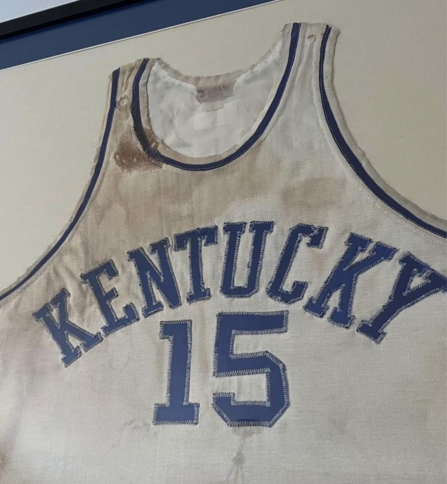 1948 Alex Groza Kentucky Wildcats Basketball Jersey Framed Game Team ...