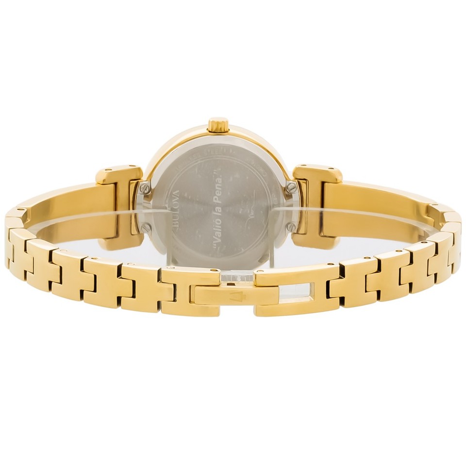 Bulova Marc Anthony Women's Diamond Gold Tone Stainless Quartz Watch ...