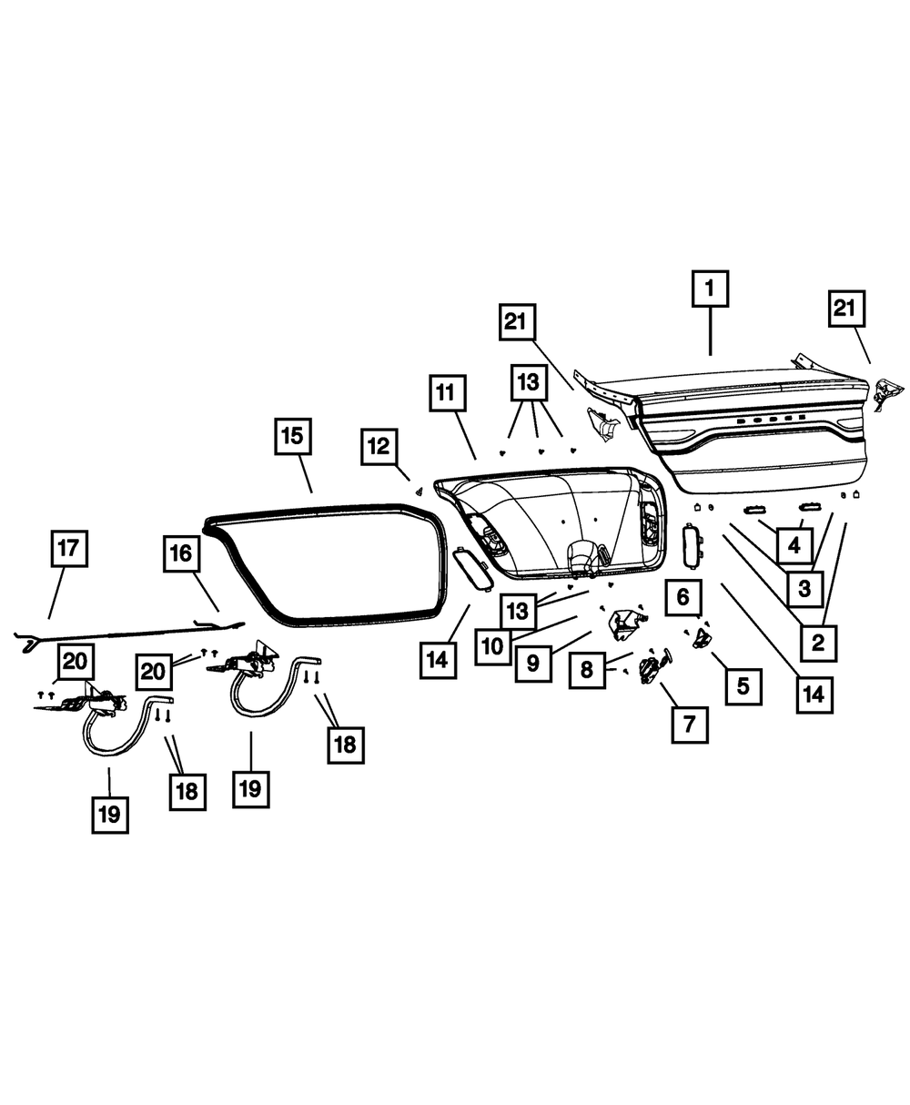 Genuine Mopar Deck Lid Hinge Torsion Bar 68086582AE | eBay