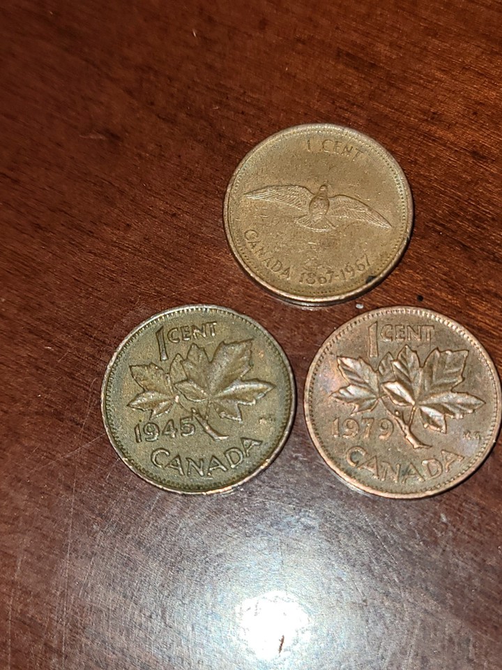 20 Canadian Small Cents Key Date 1925, 1867-1967, 1940,42,45,49,50,55 ...