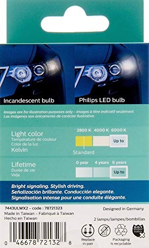 Philips 7443 Ultinon LED Bulb (White), 2 Pack | eBay