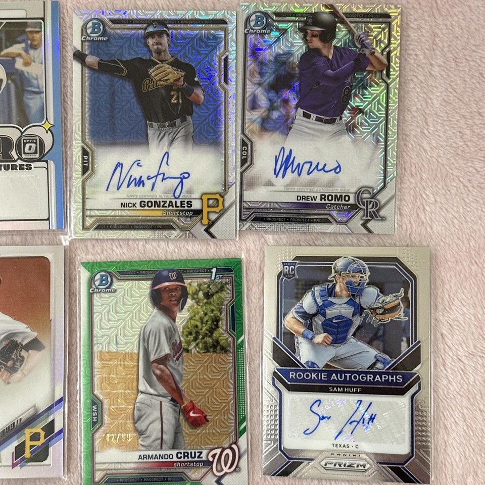 Autographed And Numbered Baseball Card Lot Of 11 Mixed Cards | eBay