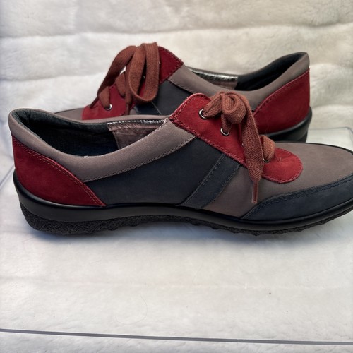 Norm Thompson Colorblock Leather Lace Up Casual Loafer Shoes Womens ...