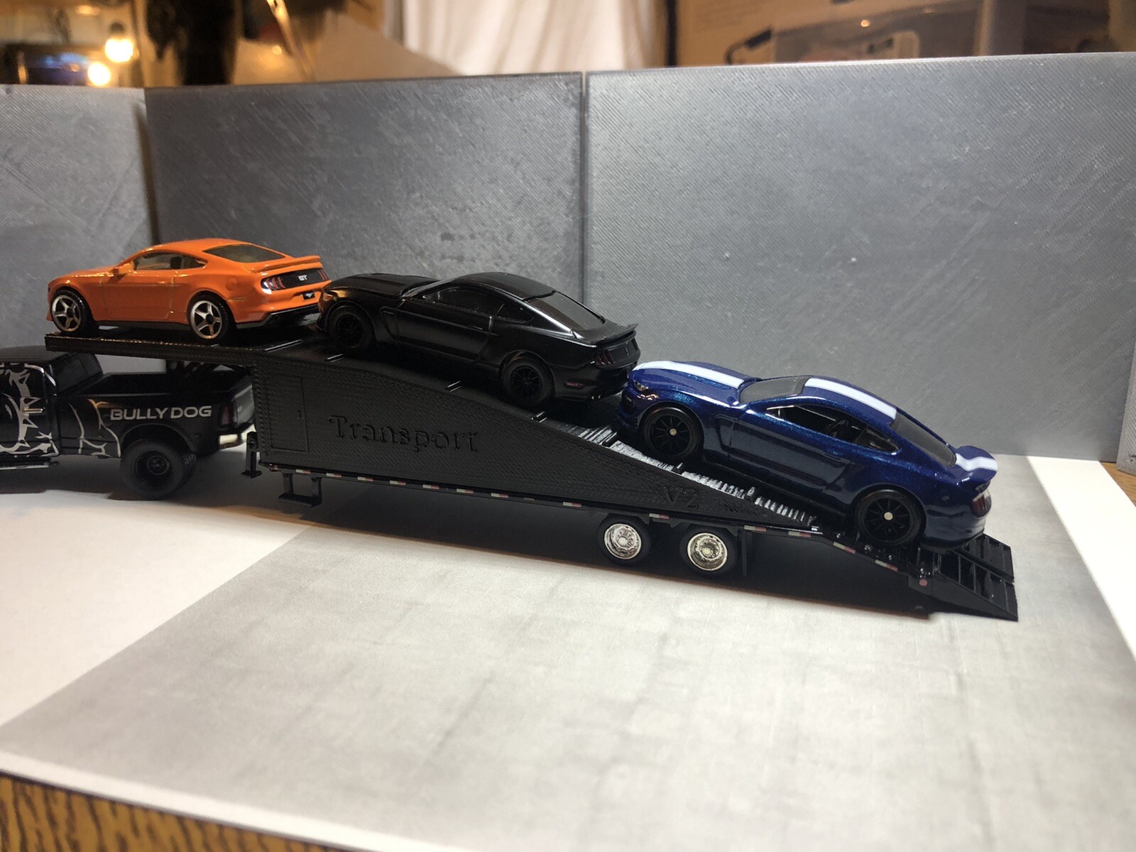 3 car hauler 1/64 scale 3D Printed Fits Greenlight Gooseneck Trailer V2 ...