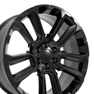 CV68 Satin Black 24 inch Rims SET (4) Fits Cadillac GMC Chevy | eBay