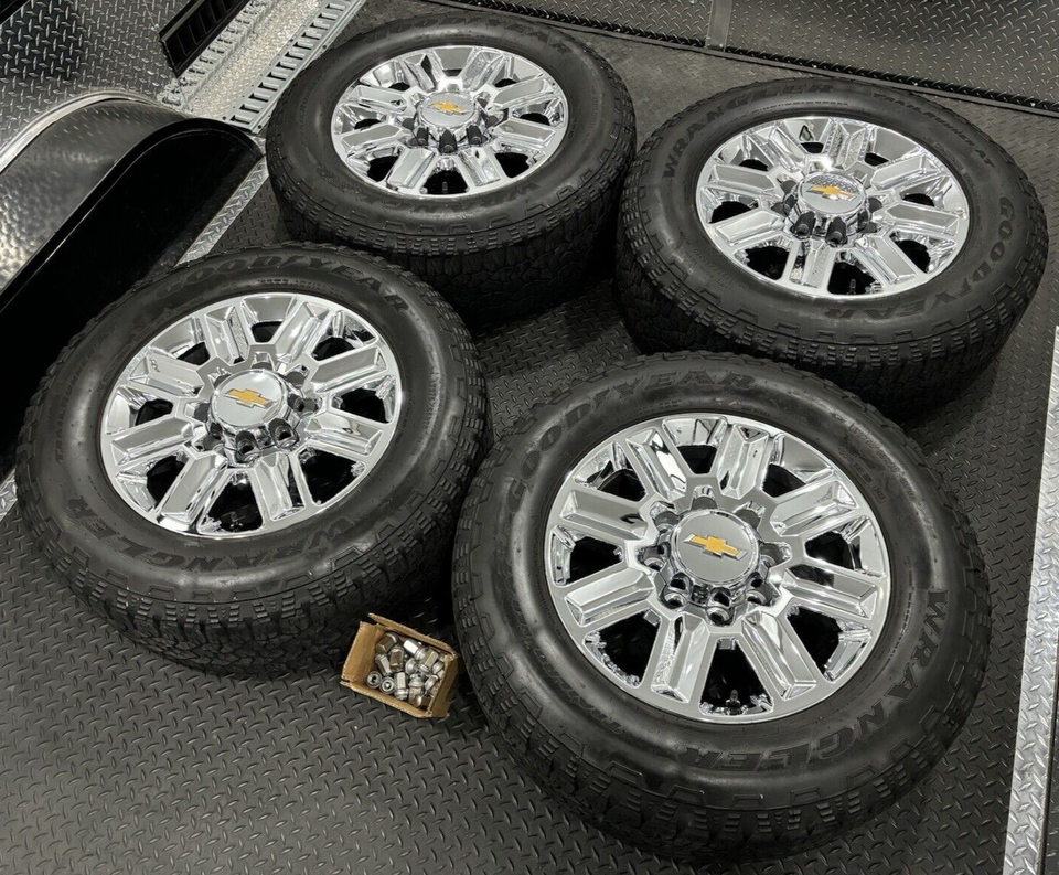 Chevy Silverado 20" High Country 2500 3500 OEM Chrome Wheels Rims Tires ...