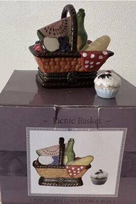 PHB “Picnic Basket” Porcelain Hinged Trinket Box Cooking Club of ...