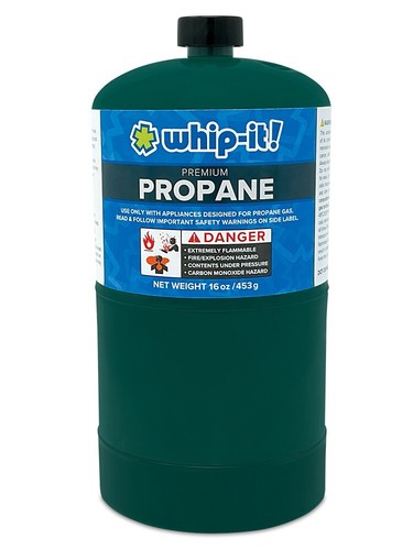 Whip It 1 Propane 16 Oz 1lb GAS Fuel Cylinder Camping Not Coleman Tank ...