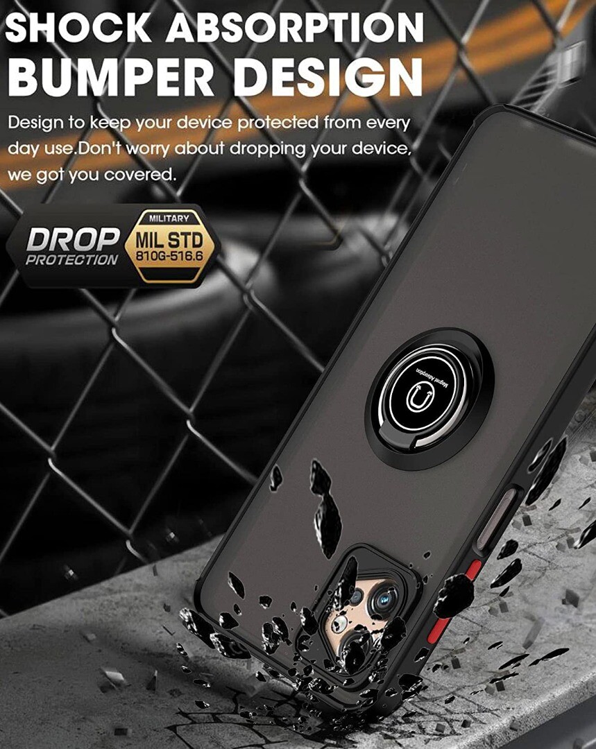 For Motorola Moto G13 G23 Case, Ring Shockproof Stand Phone Cover ...