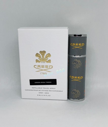 Creed Gray Leather Refillable Travel Spray Atomizer 0.16oz / 5ml W ...