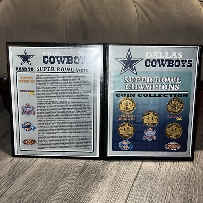 DANBURY MINT NFL Dallas Cowboys Super Bowls Flip Coin Set Of 5 Limited ...