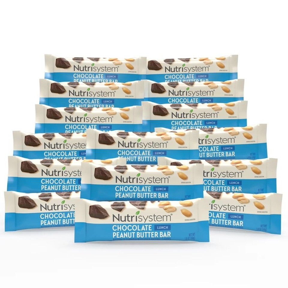 Nutrisystem Chocolate Peanut Butter Bar Pack , 1g Protein, 15 Count | eBay