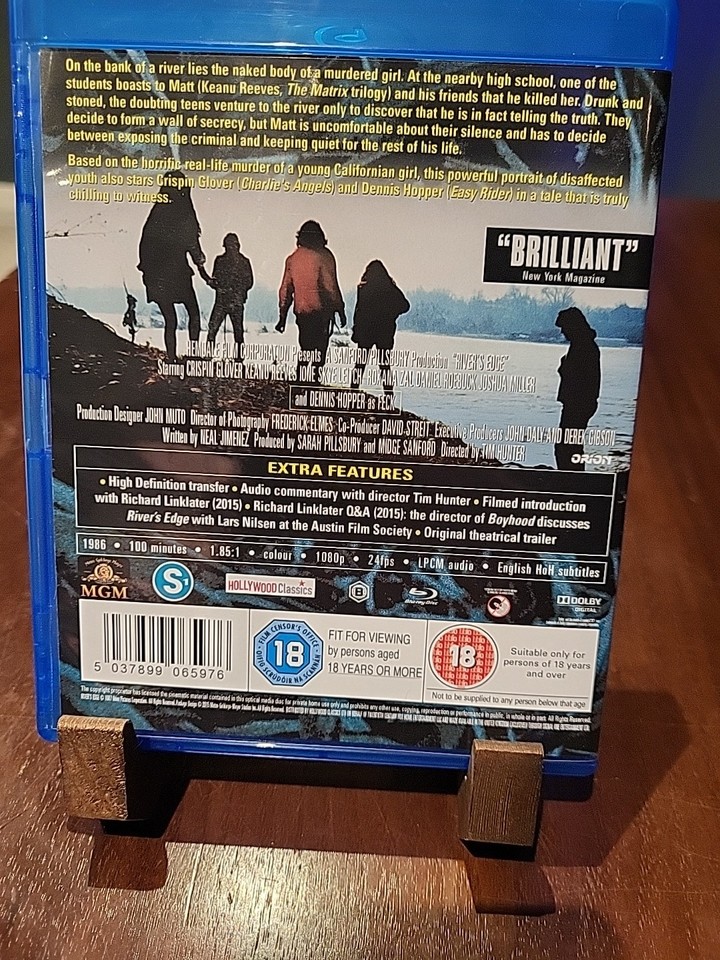 River's Edge Blu-ray Starring Dennis Hopper, Keanu Reeves (1986) | eBay UK