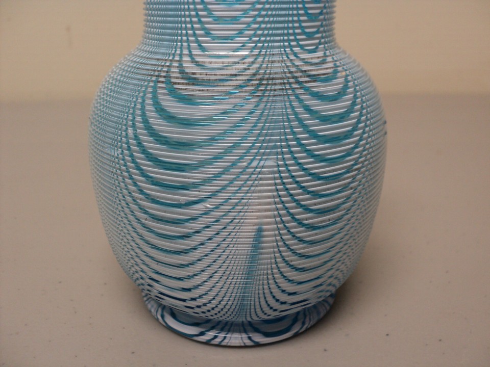 Stevens & Williams Threaded NAILSEA Art Glass Decorated Vase, c. 1890 ...