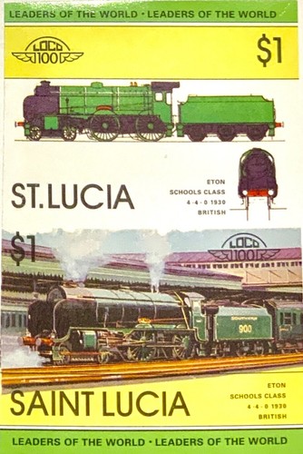 St Lucia #SG661v-SG662v MNH 1983 Train Eton Schools Class 4-4-0 [622v ...