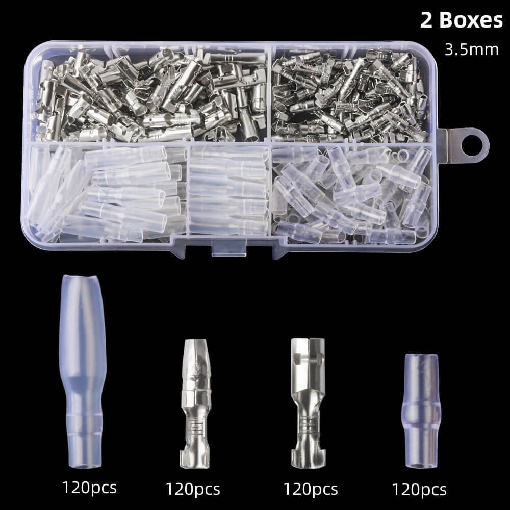 Motorcycle Bullet Connector 3.5mm Terminal Male&Female Insulation ...