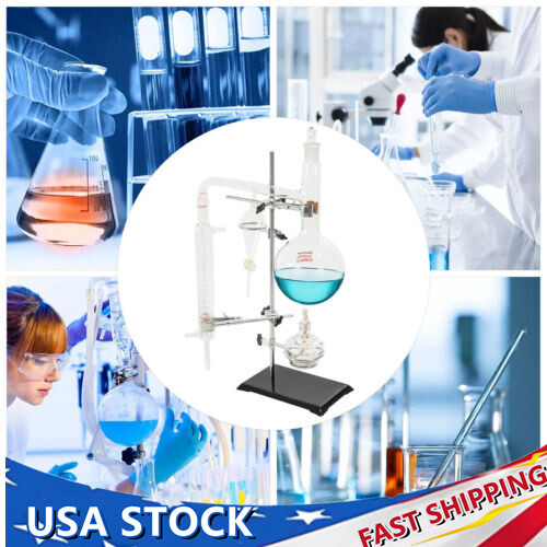 1000ml Distillation Apparatus Kit Chemistry Lab Essential Oil ...