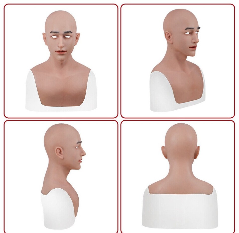 Silicone Realistic Handsome Young Man Mask Head Masks for Crossdresser ...
