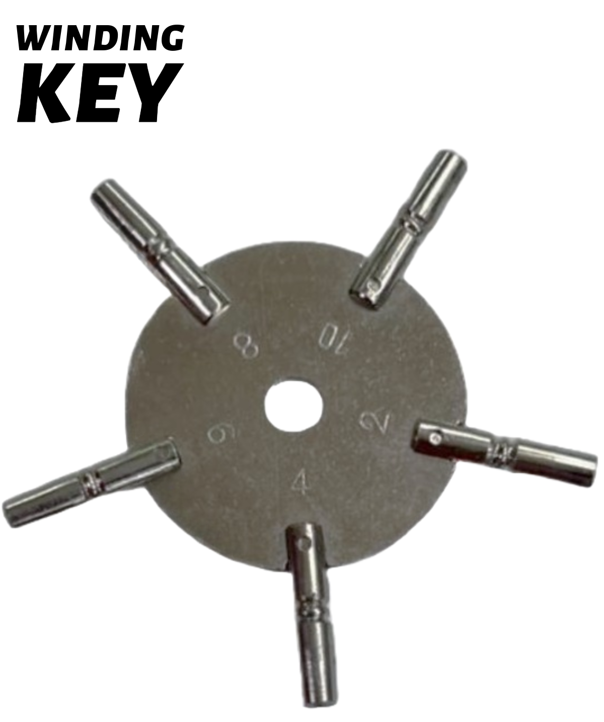 Winding Key for Pocket Watches with 5 Prongs, Suitable for Even Sizes 2 ...