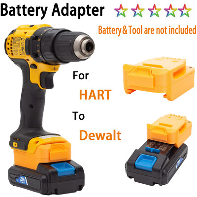 Battery Adapter For HART 18V 20V Li-ion Battery Convert to Dewalt 20V ...