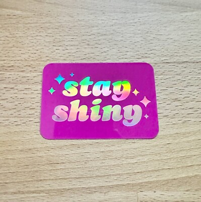 Stay Shiny Holographic Waterproof & Weatherproof Sticker | eBay