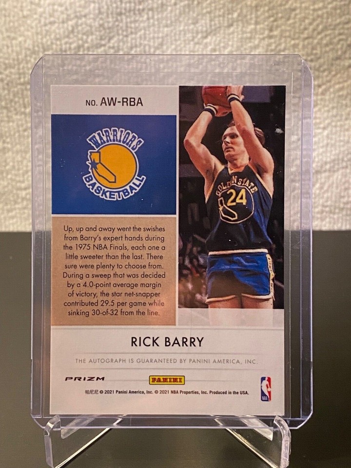 Rick Barry 2020-21 Panini Spectra Award Winning Silver Prizm Autograph ...