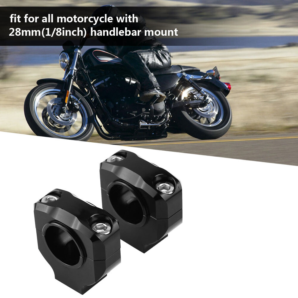･Aluminum Alloy Motorcycle Handlebar Mount Clamp Lifter Bar Riser 28mm ...