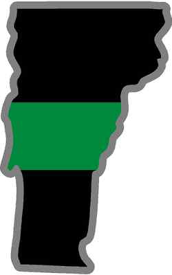 4" Vermont VT State Thin Green Line Military Ranger Federal Agent Decal ...