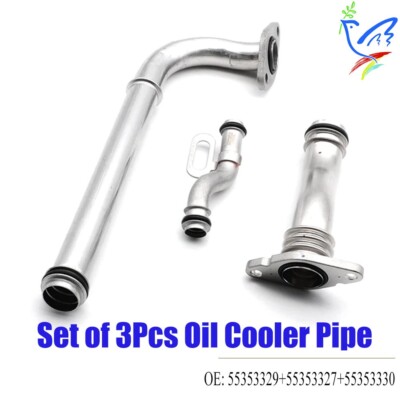 3PCS Engine Coolant Oil Cooler Pipe For Chevrolet Cruze Opel Astra ...