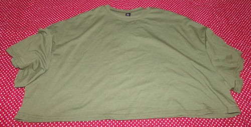 NWT SHEINE CURVE WOMENS SIZE 2XL OLIVE GREEN CROP SHORT SLEEVE TEE ...