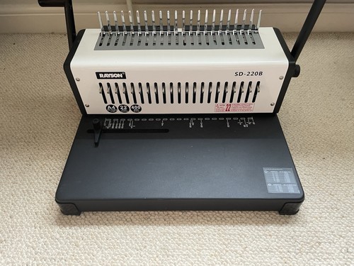 RAYSON Comb Binding Machine, 21-Hole, Binds 400 Sheets, Metal Const, A4, SD-220B | eBay UK