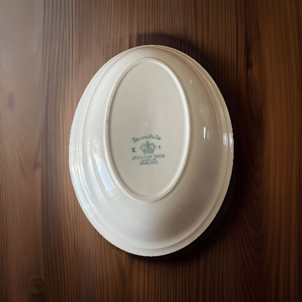 Johnson Bros Snowhite Serving Vegetable Dish Made In England | eBay