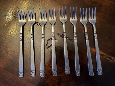 Orleans Silver Stainless Japan Seafood Cocktail Forks (8) | eBay