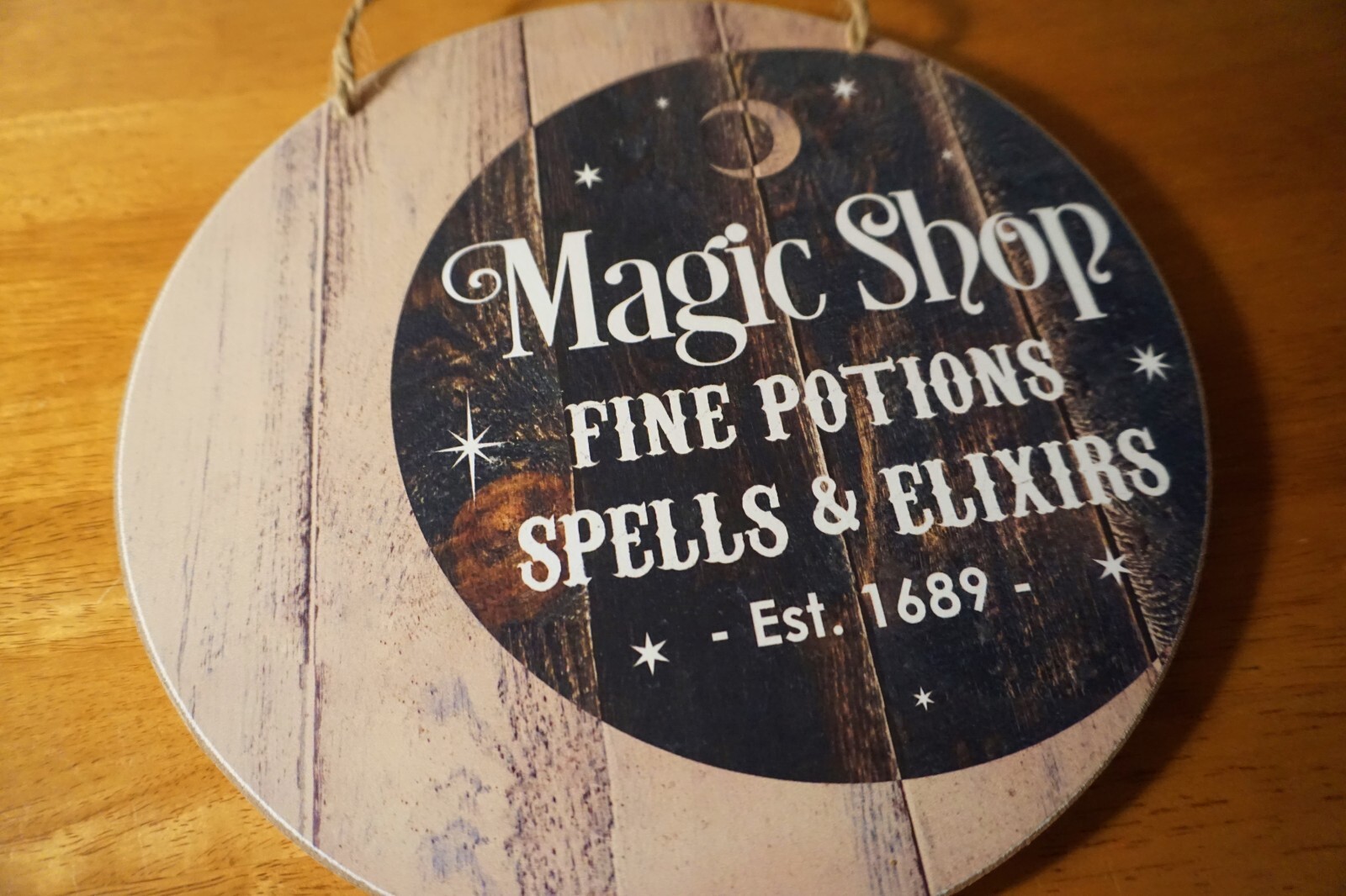 Vintage Style Magic Shop Sign Primitive Wood Retro Moon Halloween Home ...