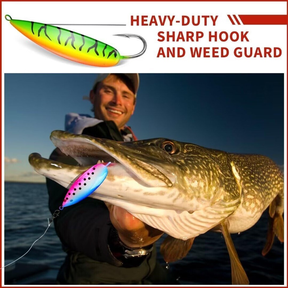 Minnow Weedless Wonder Spoon Fishing Lures Hard Bait Redfish Bass Tourt ...