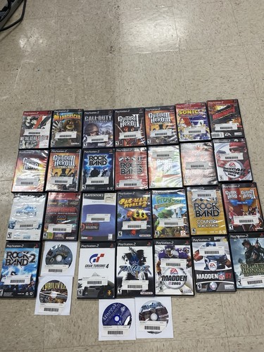 PS2 Game Lot (31) - Guitar Hero, Rock Band, SoulCalibur II, - very good ...