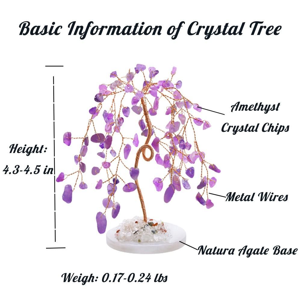 Crystal Money Tree Colorful Feng Shui Decor Gift Wishing Tree ...
