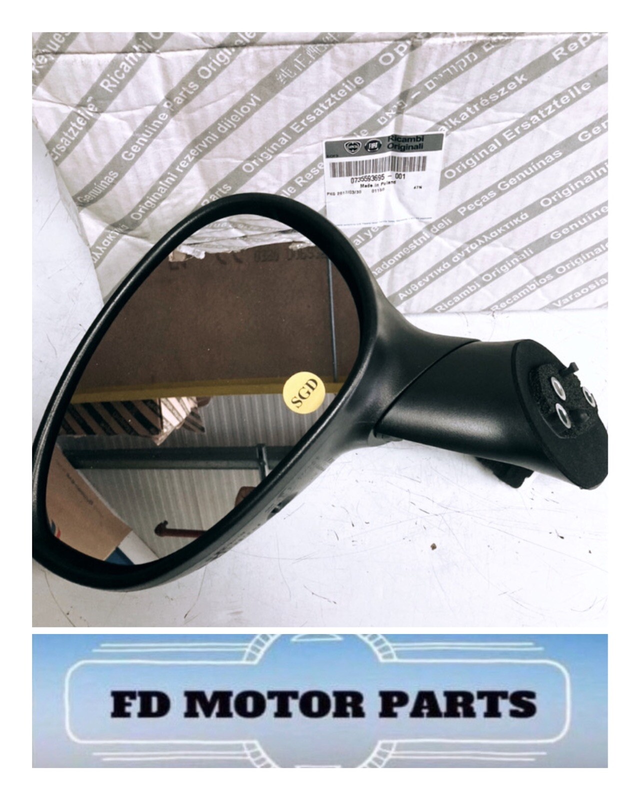 735596878 Rearview Mirror Outer Left Side 3pin Fiat Grande PUNTO 1 for ...