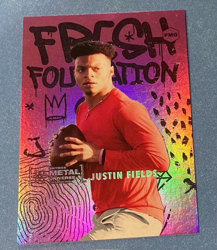 Justin Fields 2021 Metal Universe Champions Pink PMG Precious Metal ...
